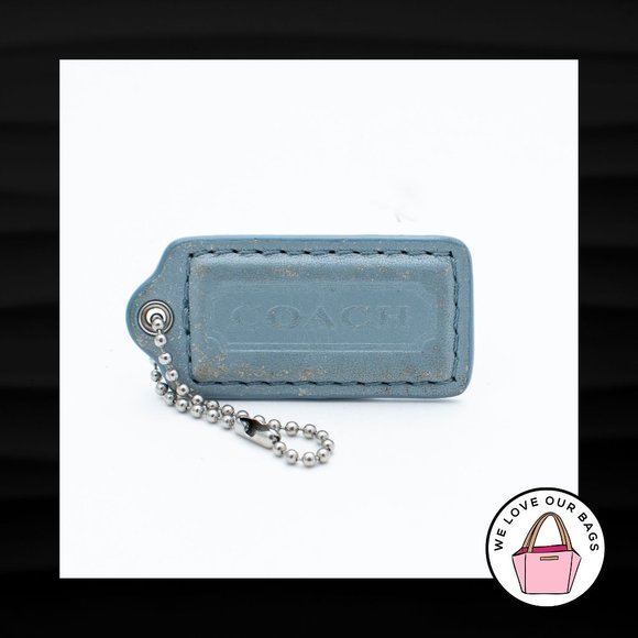 Coach | Accessories | 225 Medium Coach Light Blue Leather Nickel Key ...